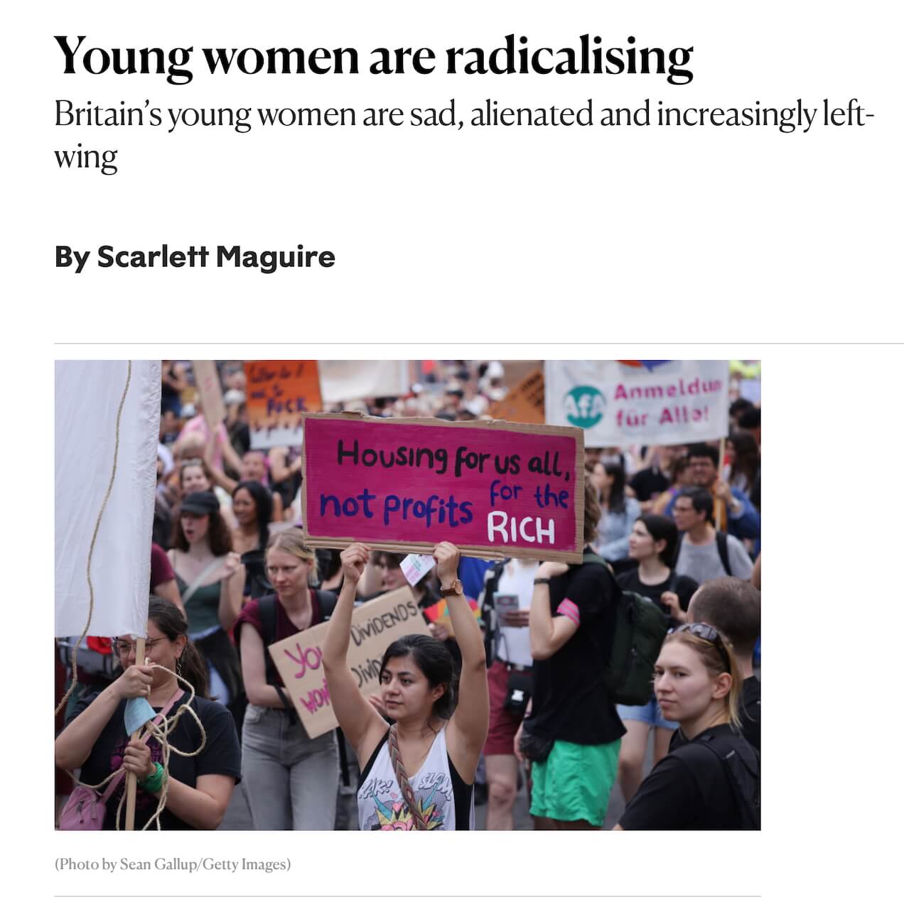 Young women are radicalising – toxic feminism